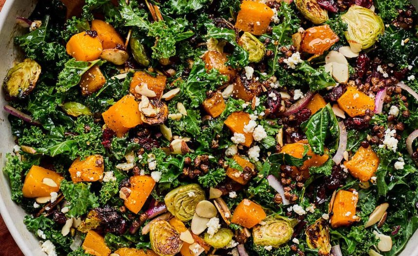 🥗 Crunchy Kale & Lentil Power Bowl with Roasted Root Veggies | Alberta ...